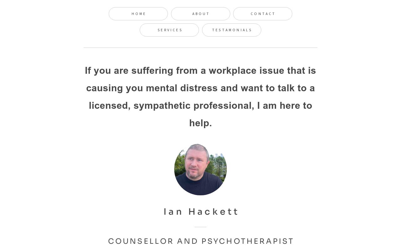 Ian Hackett - Birmingham based therapist